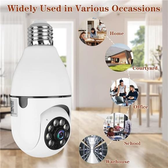 Cameras, Photo & Video | Wifi Light Bulb Camera Wireless 180p Smart ...